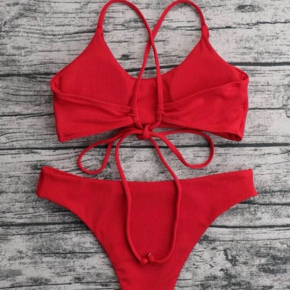 SHEIN | Swim | Womens 2 Piece Medium Bathing Suit Red | Poshmark